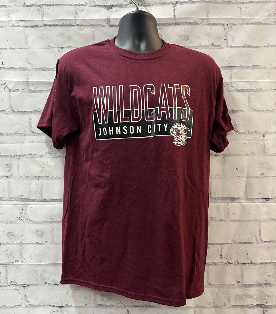 Johnson City Wildcats Core Blend Maroon Tee – Clearance | Zappia ...